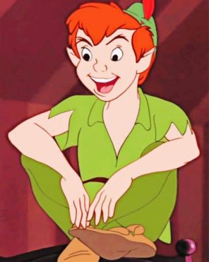 Disney Peter Pan Sitting Paint By Numbers - Painting By Numbers